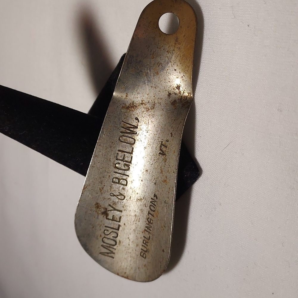 Vintage Shoe Horn Advertising Mosley And Bigelow Burl… - Gem